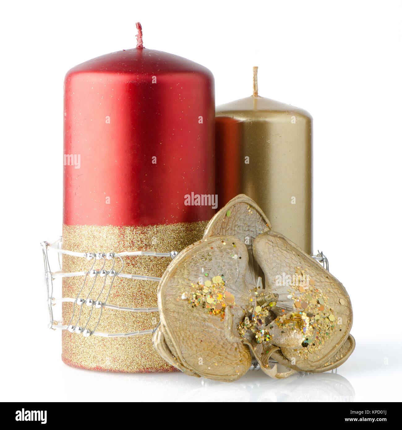 Christmas decoration candle Cut Out Stock Images & Pictures - Alamy