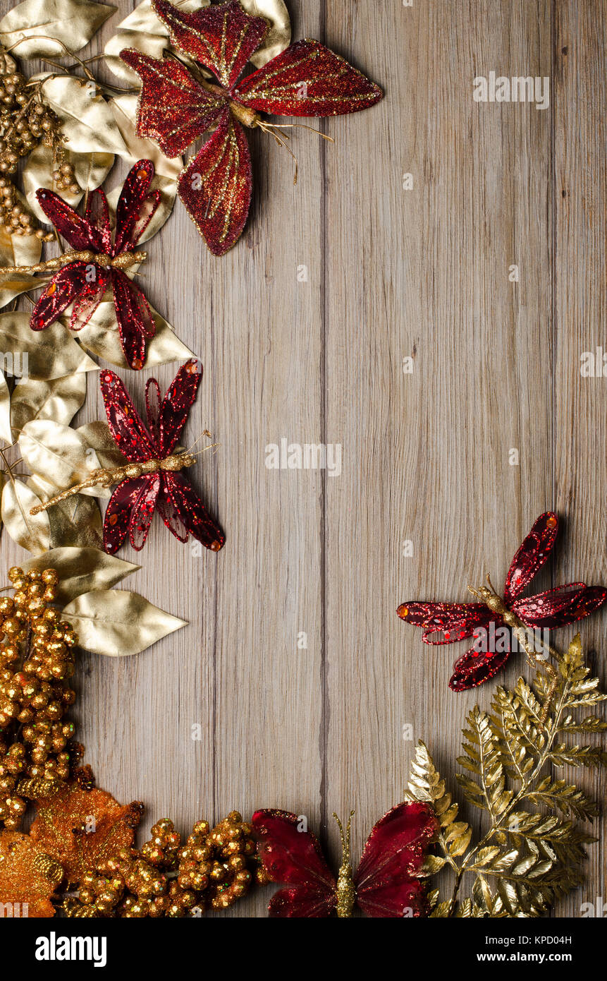 Christmas decorations frame Stock Photo - Alamy