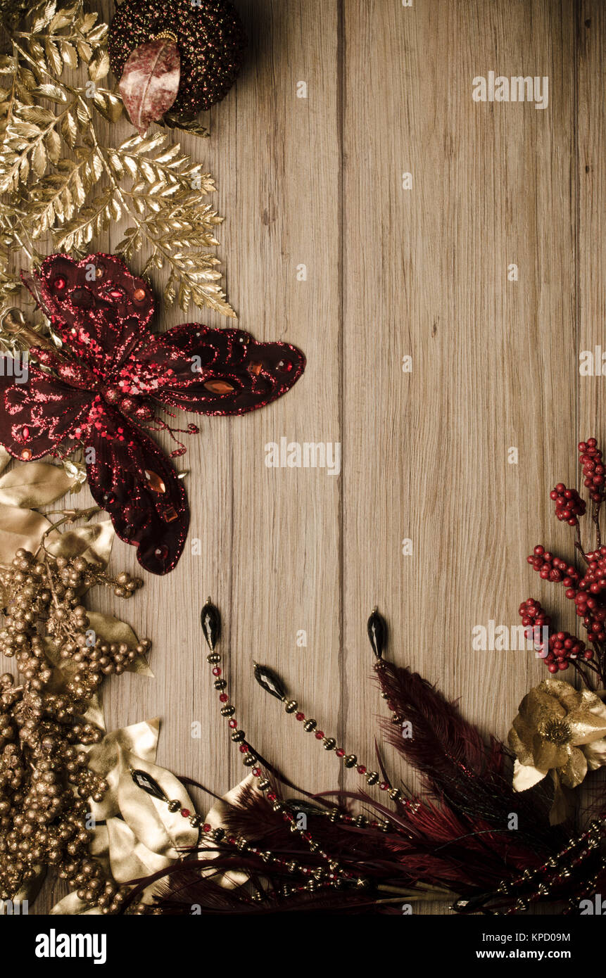 Christmas decorations frame Stock Photo - Alamy