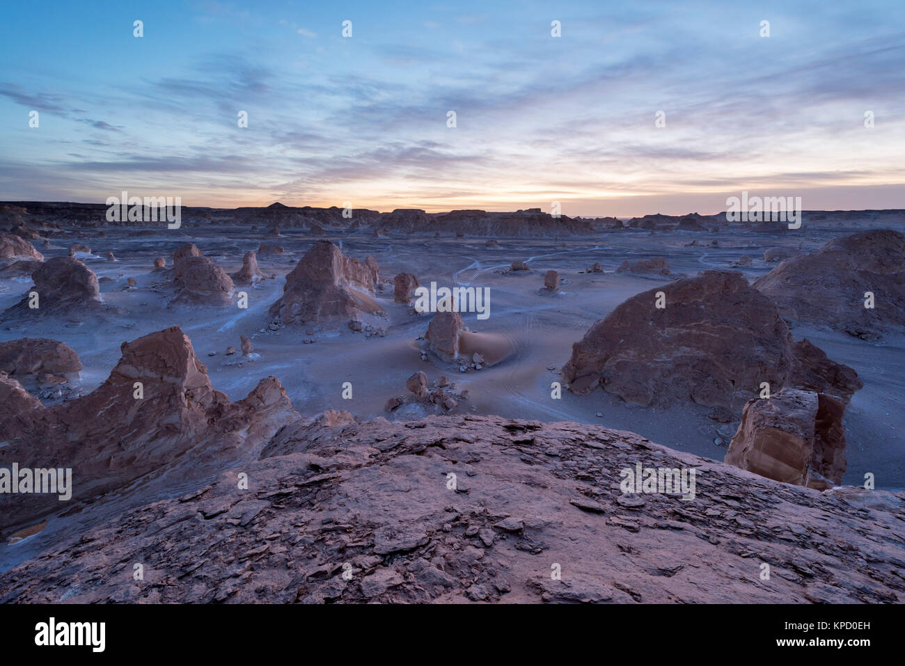 Sunrise landscape over El Agabat in the Western desert Stock Photo - Alamy