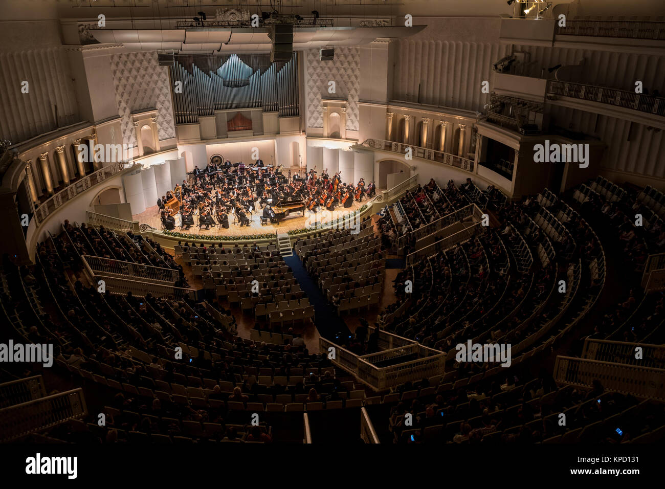 A concert by the Moscow Philharmonic Orchestra at the Tchaikovsky Stock ...