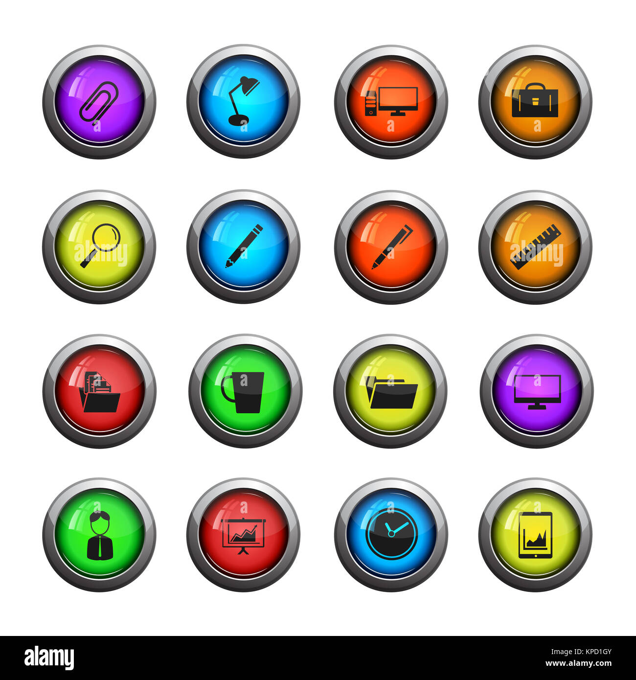 Business simple icons Stock Photo - Alamy