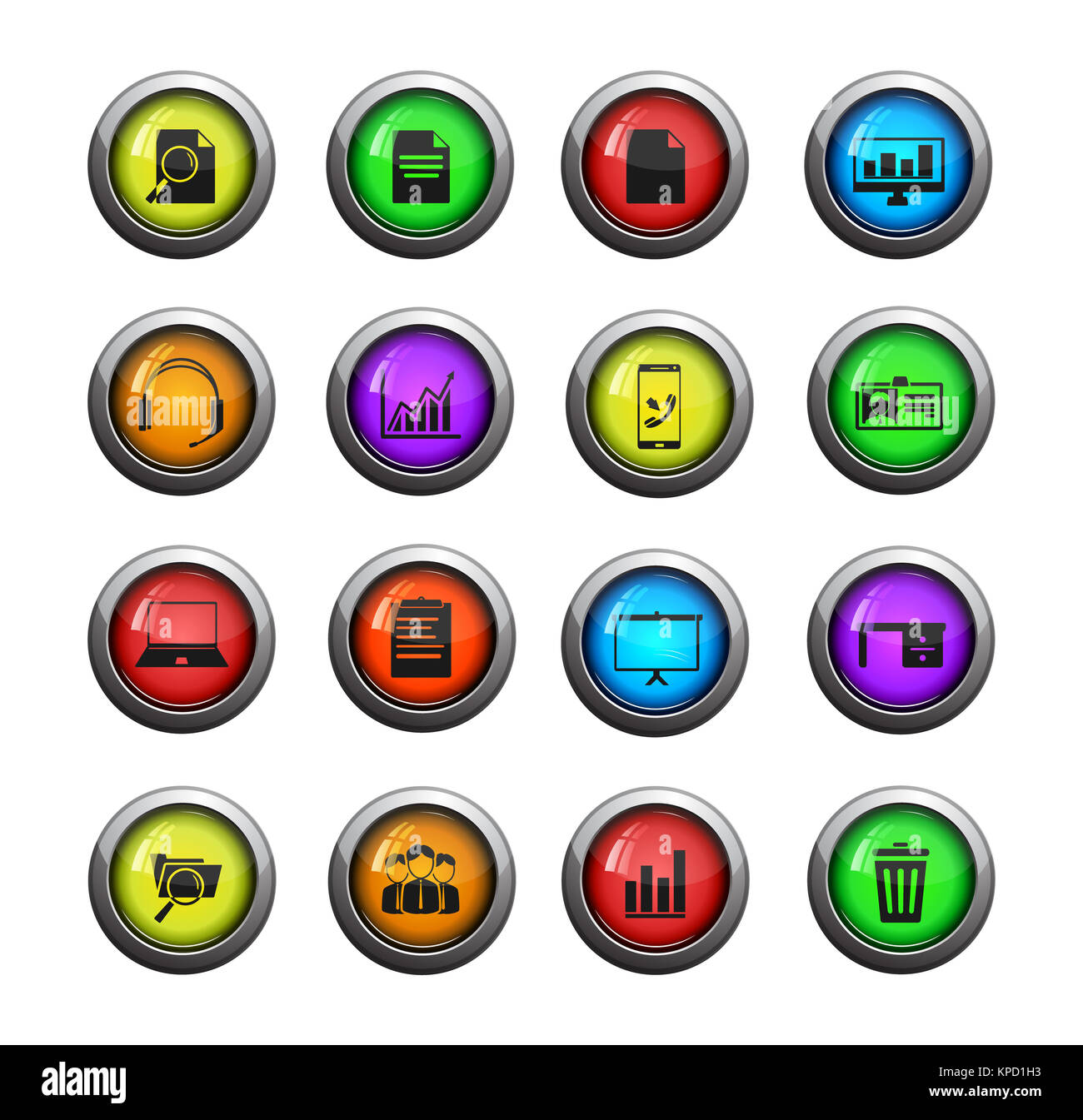 Business simple icons Stock Photo - Alamy