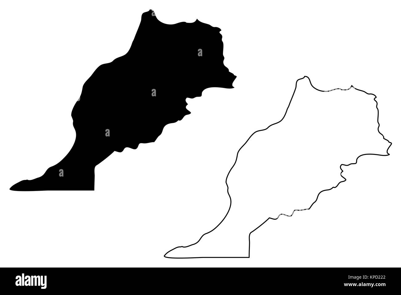 Morocco map vector illustration, scribble sketch Kingdom of Morocco ...