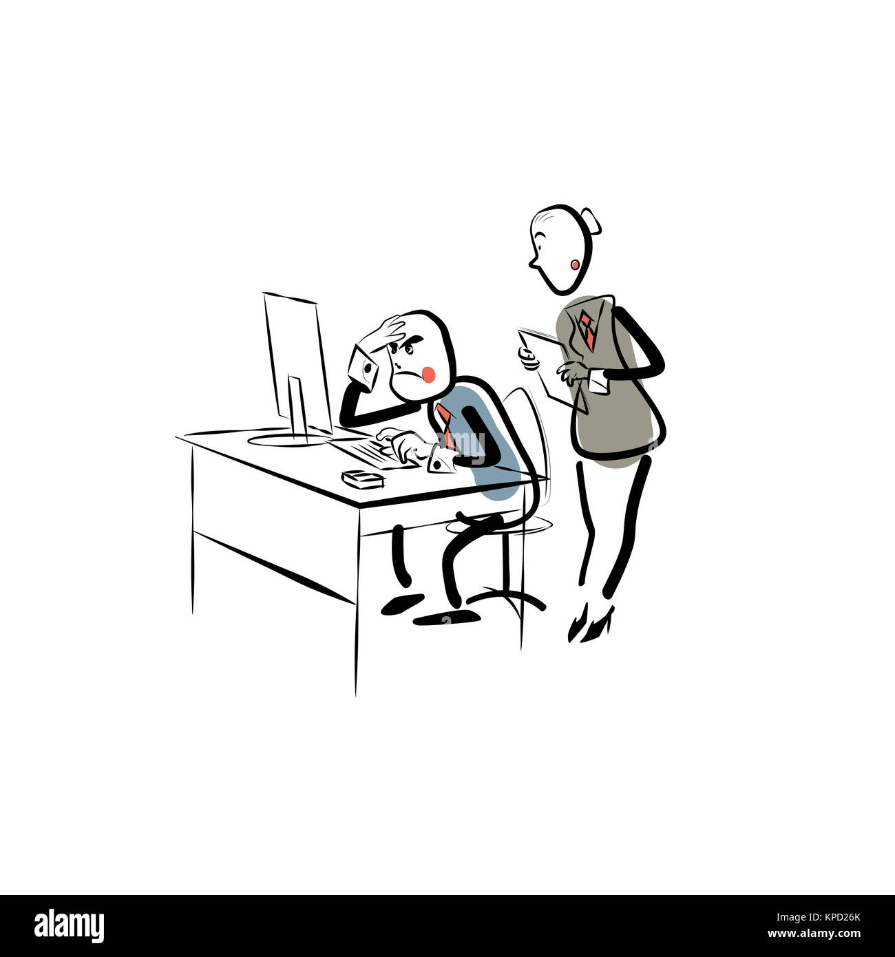 Sketch draw screen computer Cut Out Stock Images & Pictures - Alamy