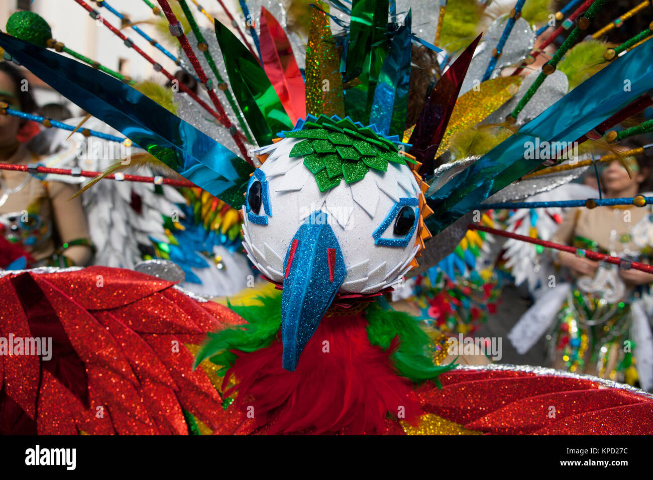 Multicolored carnival bird Stock Photo - Alamy