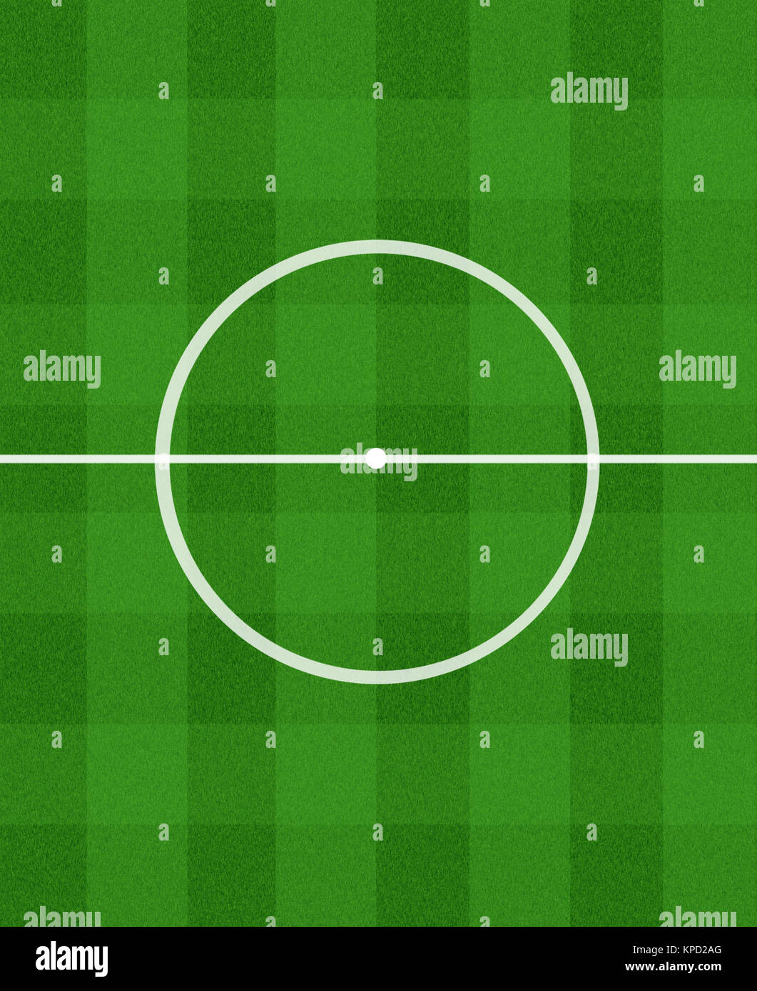 green football field with central circle Stock Photo - Alamy