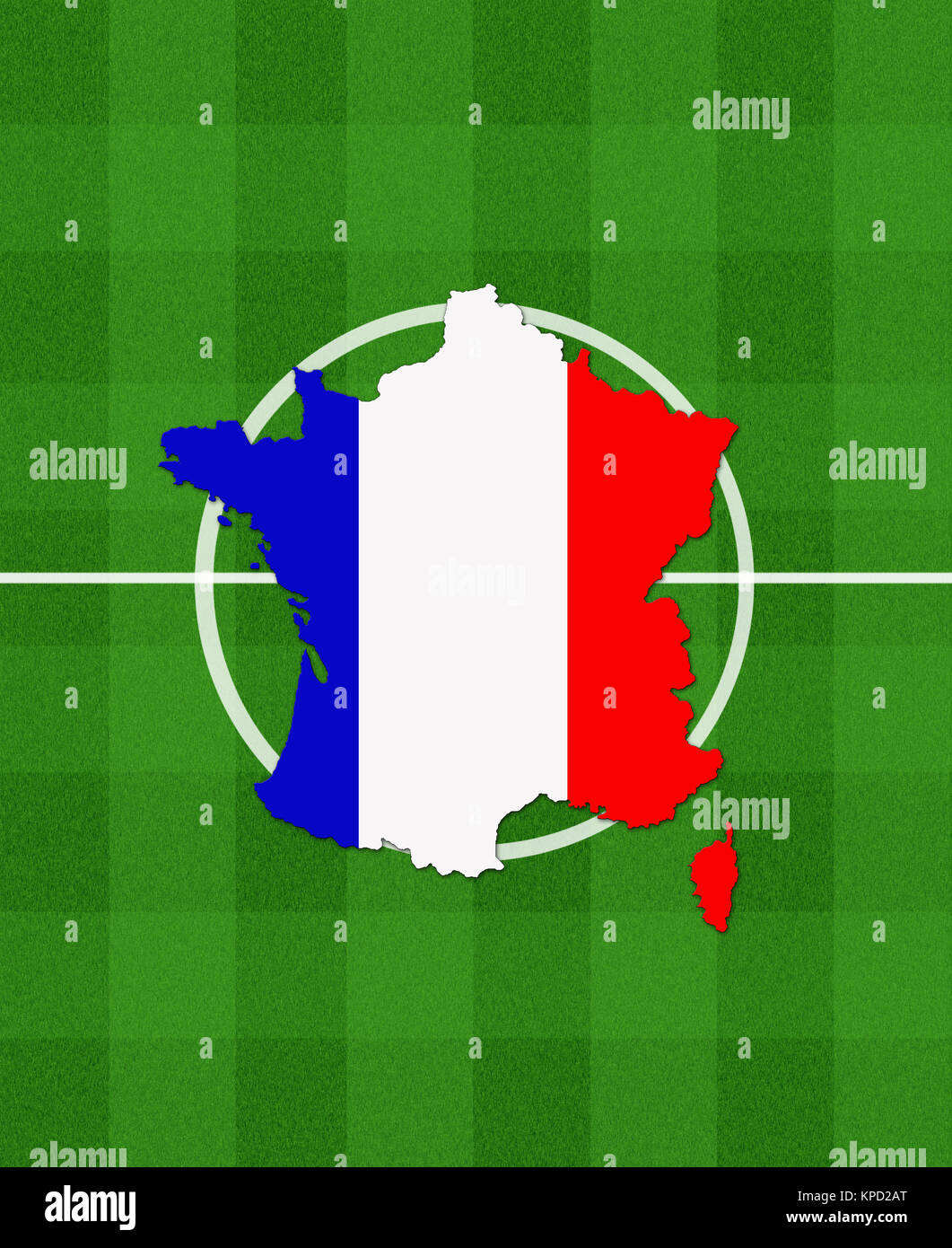 map of France on football field Stock Photo - Alamy