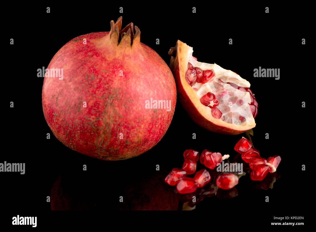 Ripe pomegranate fruit Stock Photo - Alamy