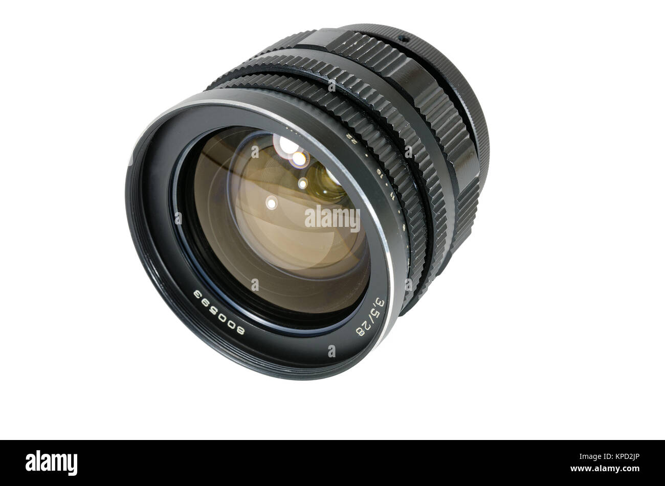 Lens Soviet for the camera on white background Stock Photo - Alamy