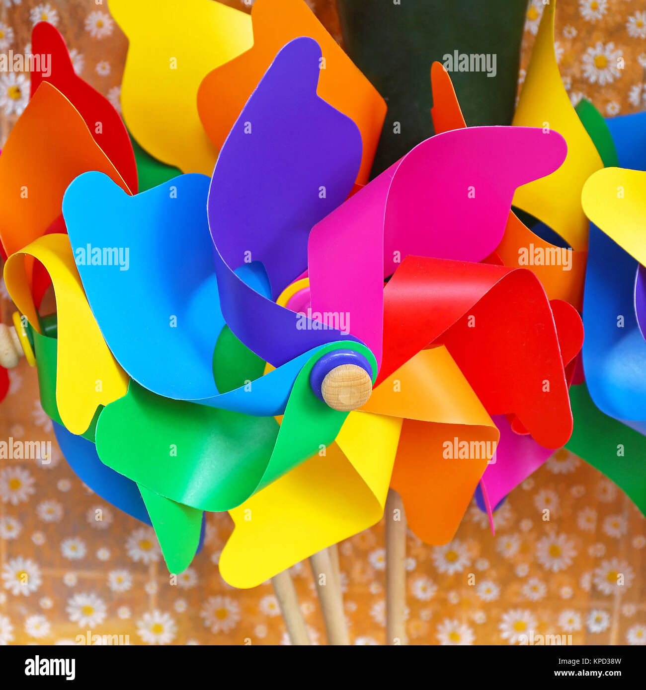 Colourful plastic windmill hi-res stock photography and images - Alamy