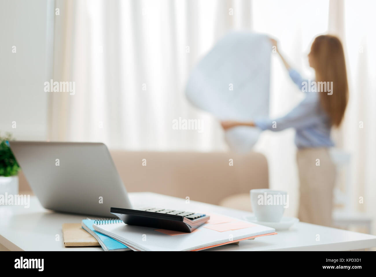 Working stuff lying on the table Stock Photo - Alamy