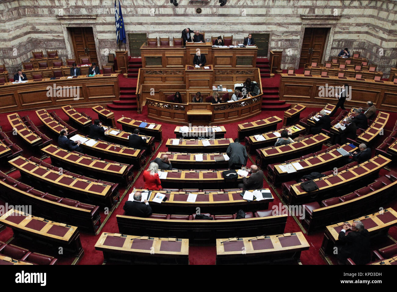 In the plenary room of the Greek Parliament, in Athens, Greece Stock ...