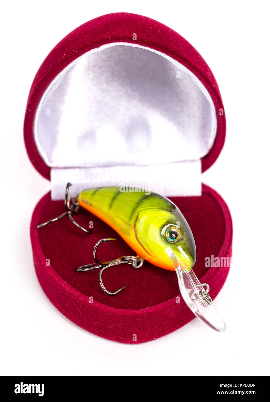 valentines day fishing surprise present Stock Photo - Alamy