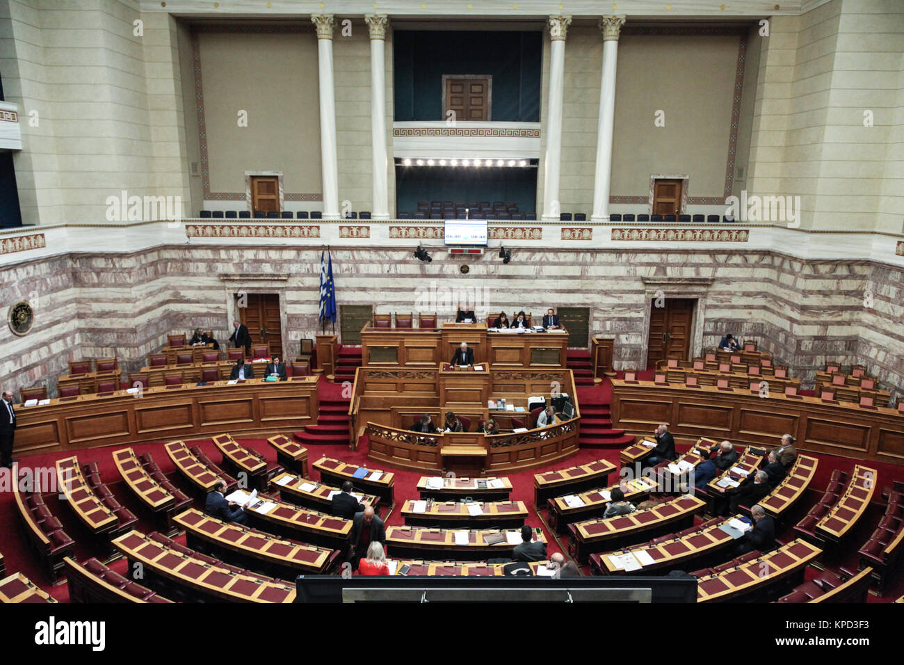 In the plenary room of the Greek Parliament, in Athens, Greece Stock ...