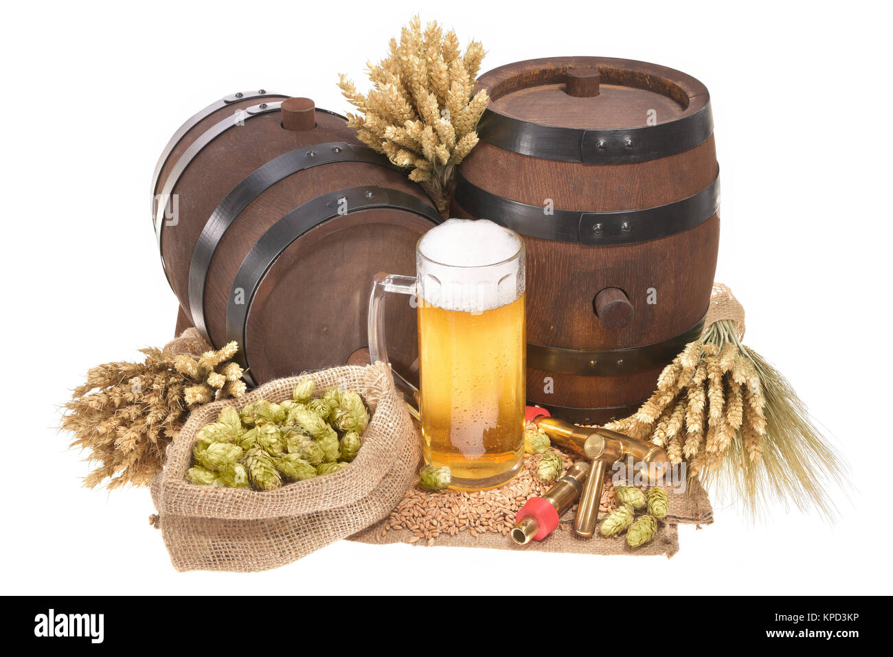 beer glass with barrels Stock Photo - Alamy