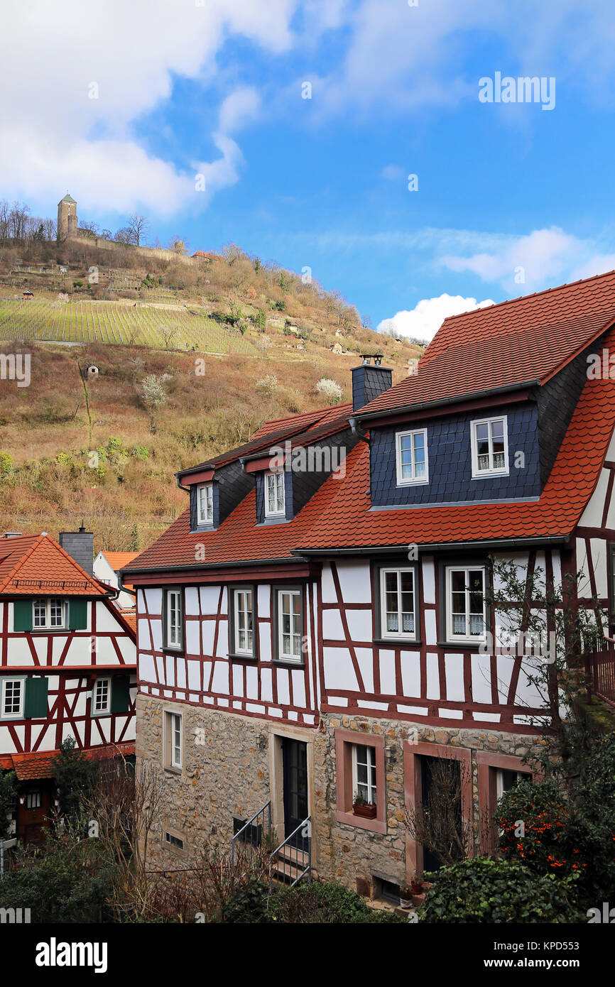 Old Town of Heppenheim and the Starkenburg Stock Photo - Alamy