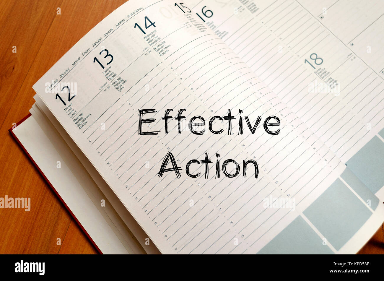 Effective action write on notebook Stock Photo - Alamy Effective action write on notebook Stock Photo - Alamy