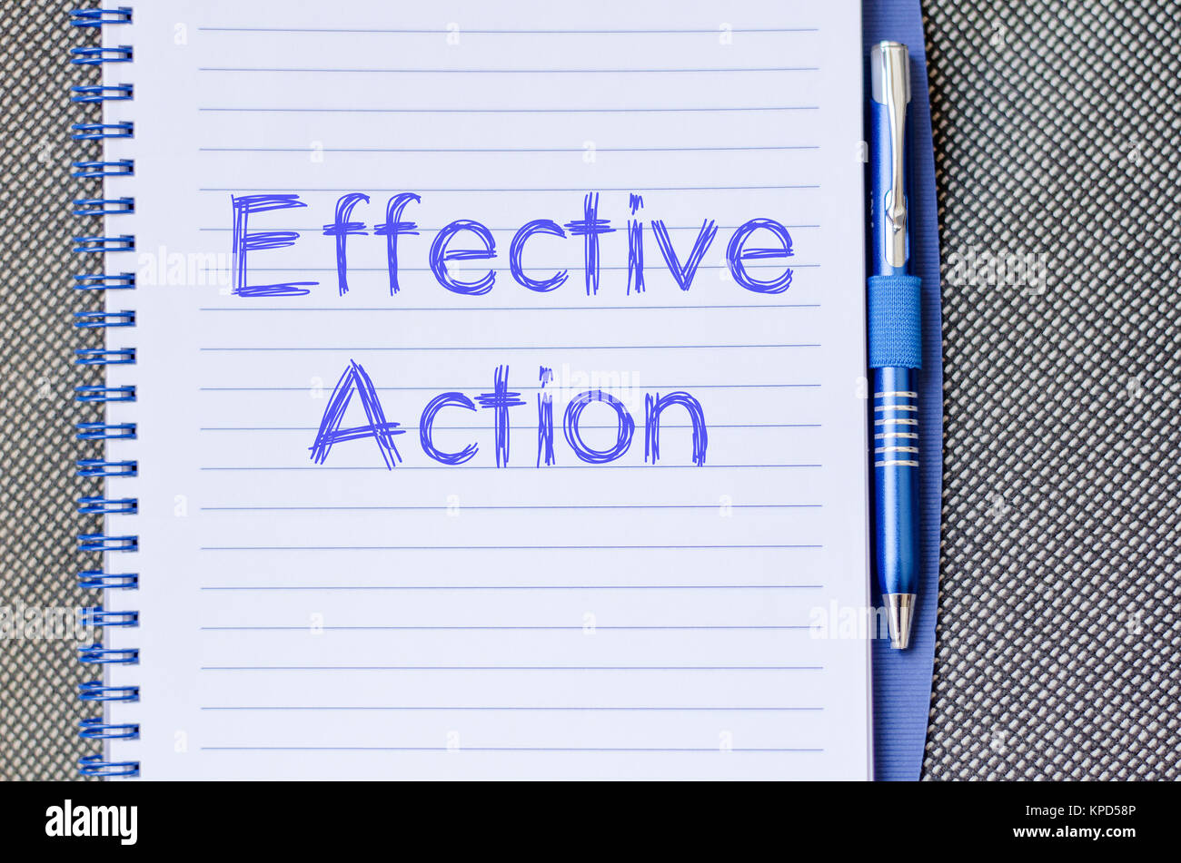 Effective action write on notebook Stock Photo - Alamy Effective action write on notebook Stock Photo - Alamy