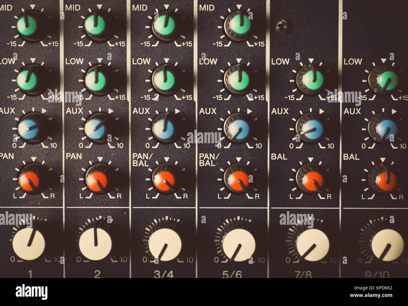 Music mixer desk Stock Photo - Alamy