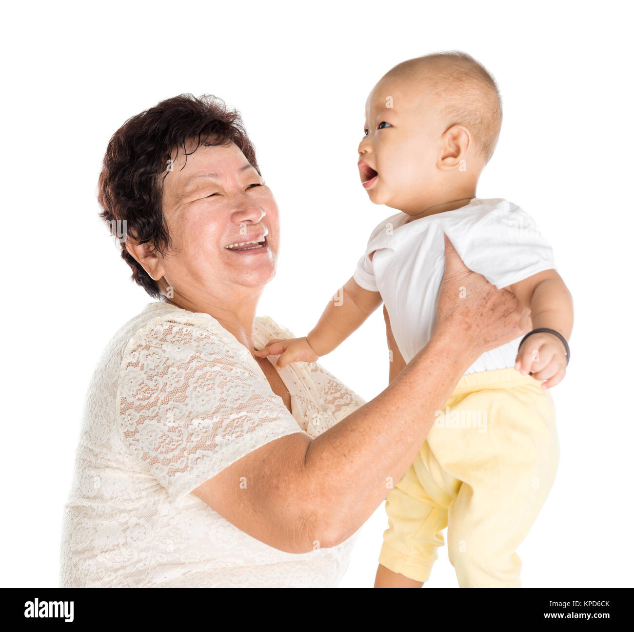 Grandmother and grandchild portrait Stock Photo - Alamy