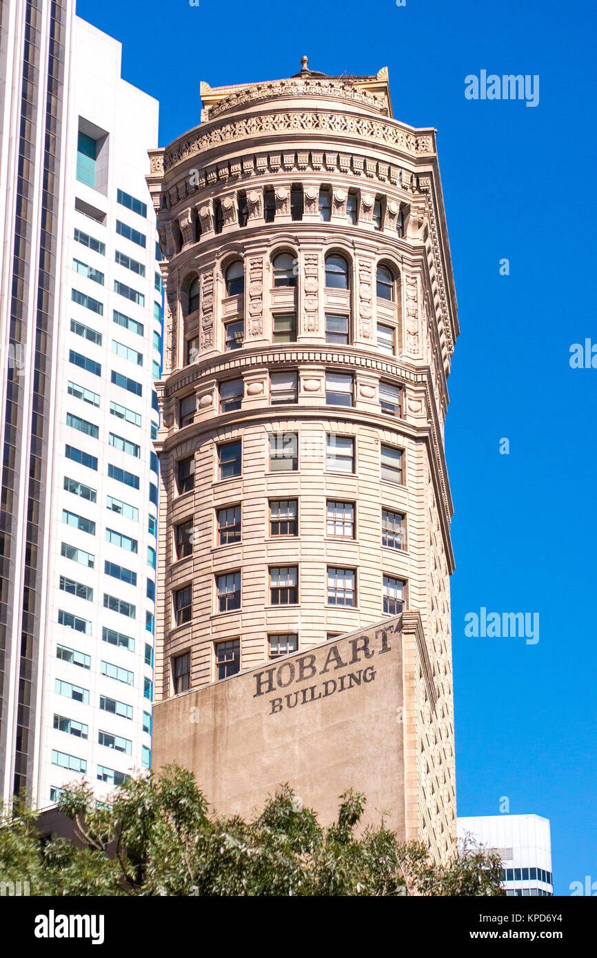 San Francisco, USA - September 27, 2013 - View of the Hobart building ...
