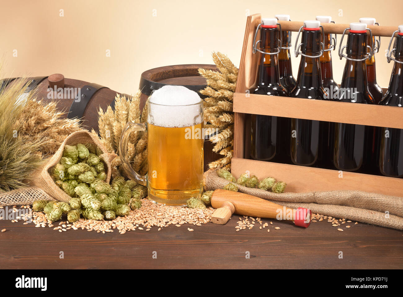 beers with beer glass Stock Photo - Alamy
