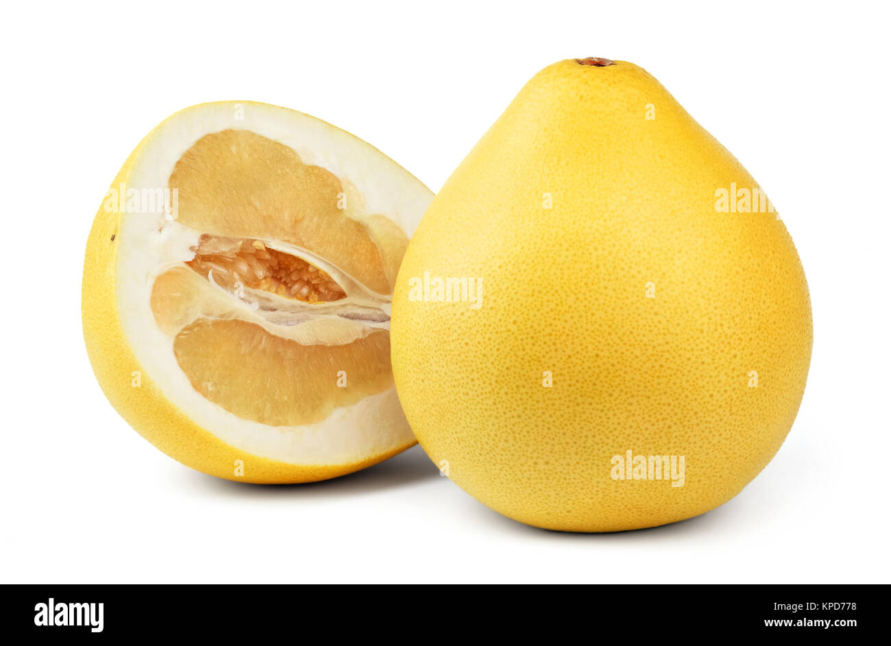 Ripe pomelo fruit isolated on white background Stock Photo - Alamy