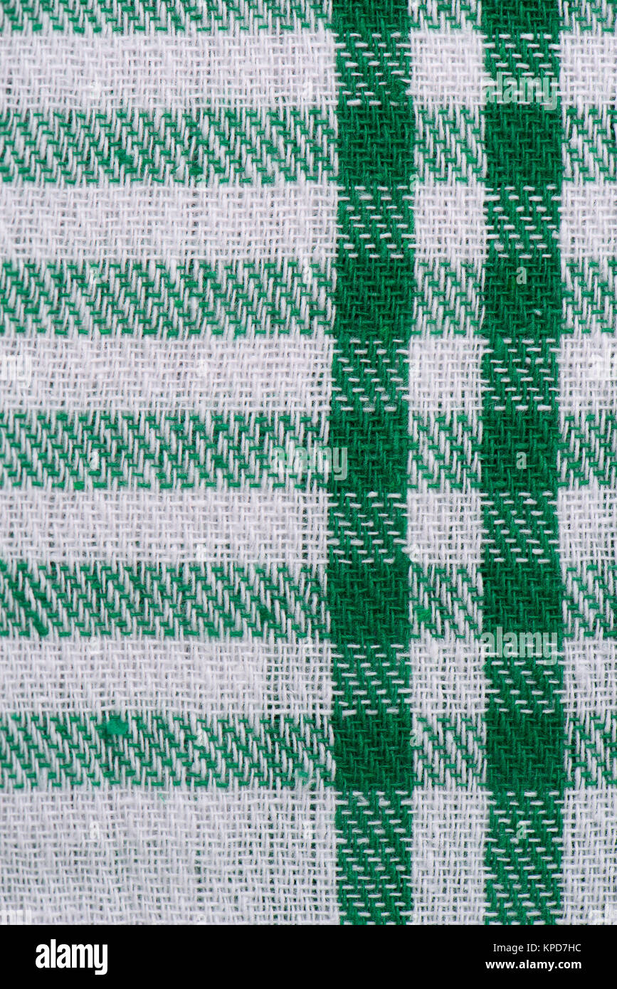 Green checked fabric Stock Photo - Alamy
