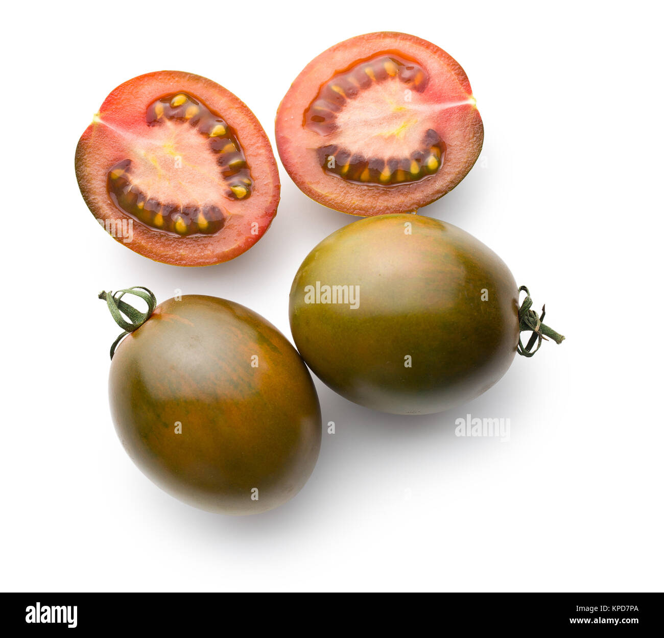halved dark tomatoes Stock Photo - Alamy
