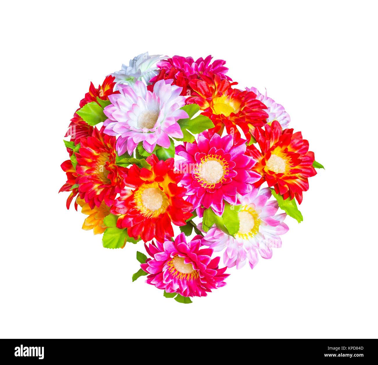 Artificial bouguet flowers isolated Stock Photo - Alamy