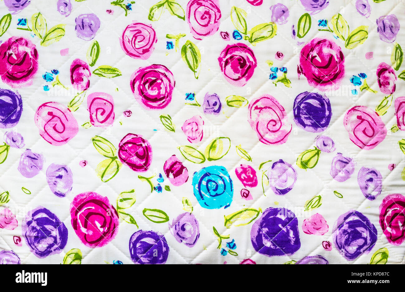 Rose flowers on fabric background Stock Photo - Alamy