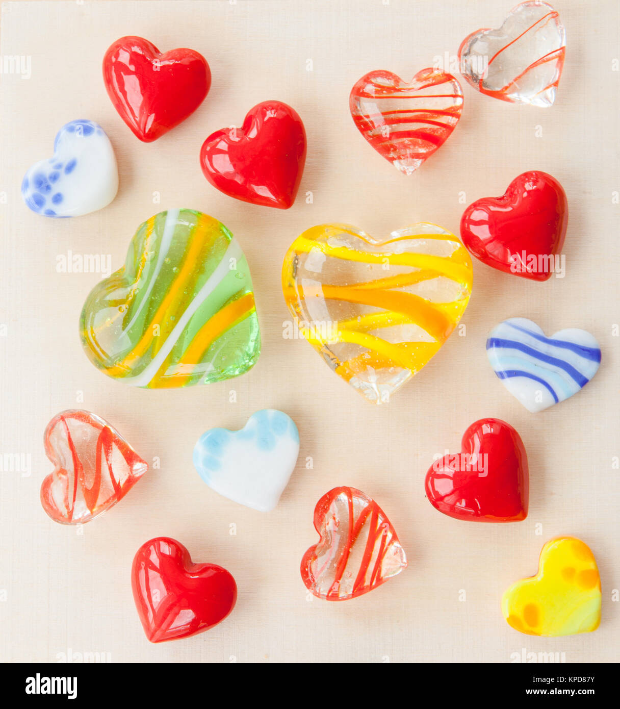 colorful heart from glass Stock Photo - Alamy