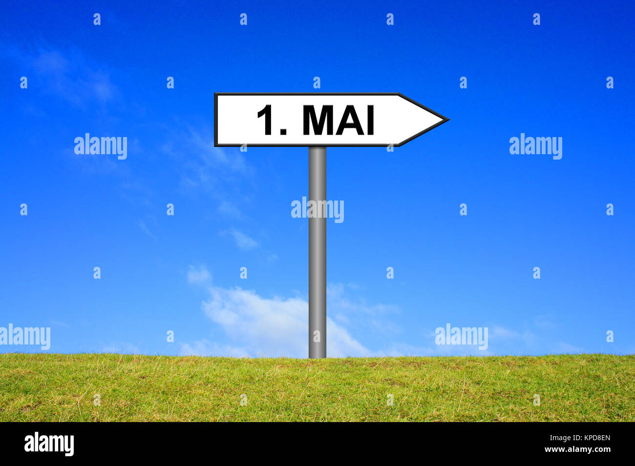 signpost may 1 Stock Photo - Alamy