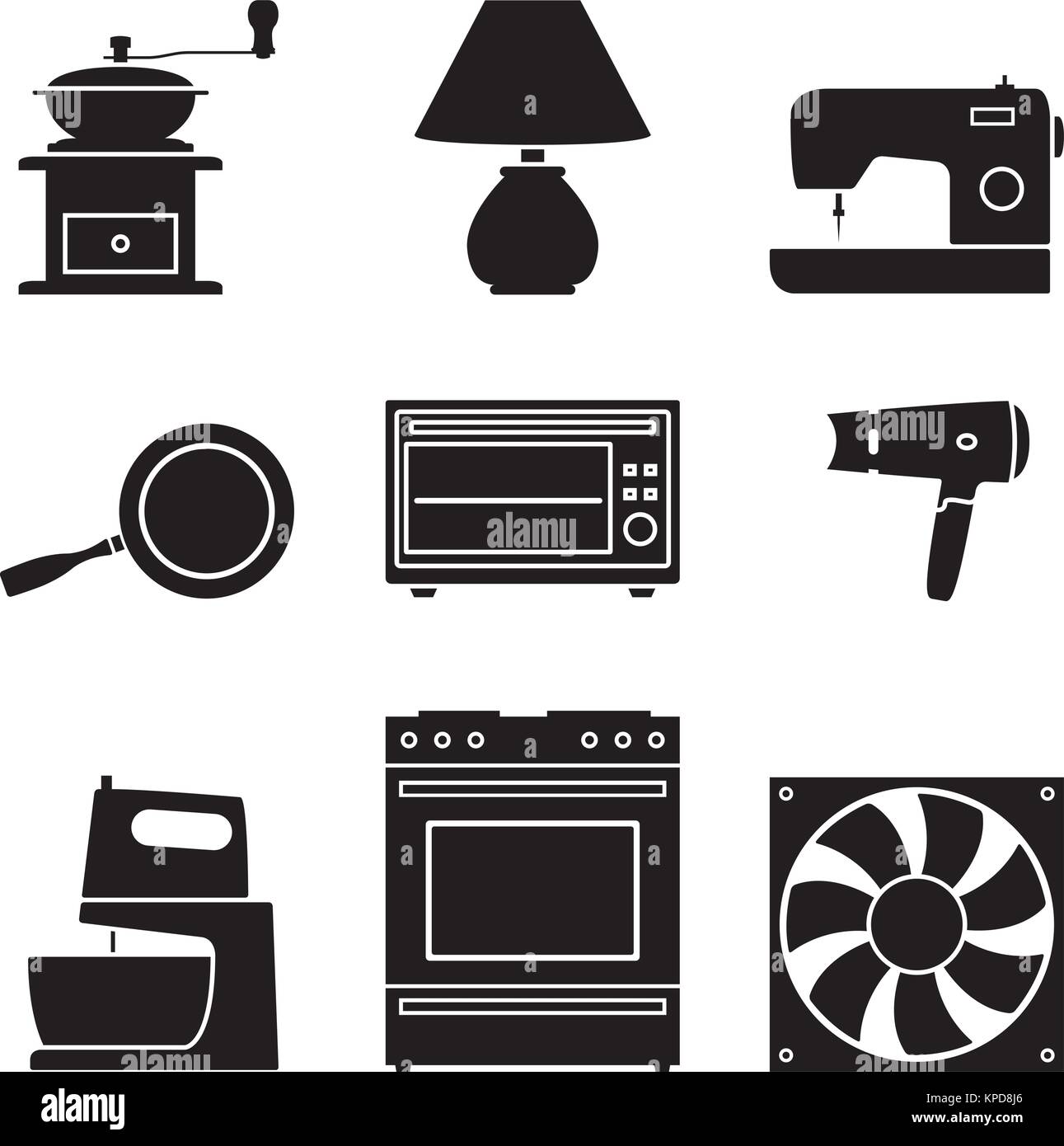 Home appliance vector icons Stock Vector Image & Art - Alamy