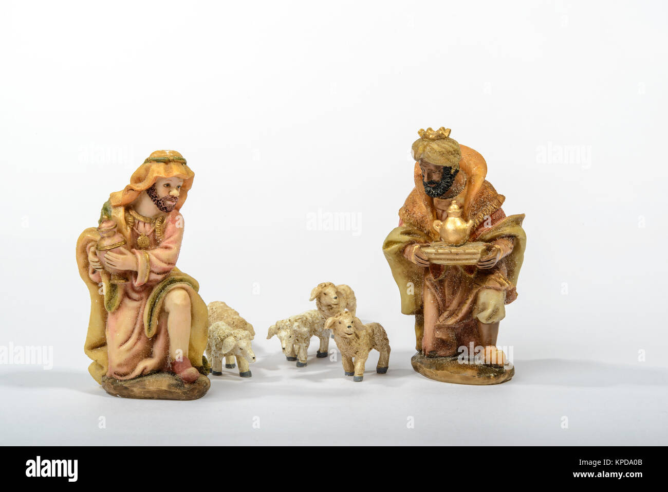 Elements of the Catholic Christian crib onthe white background Stock ...