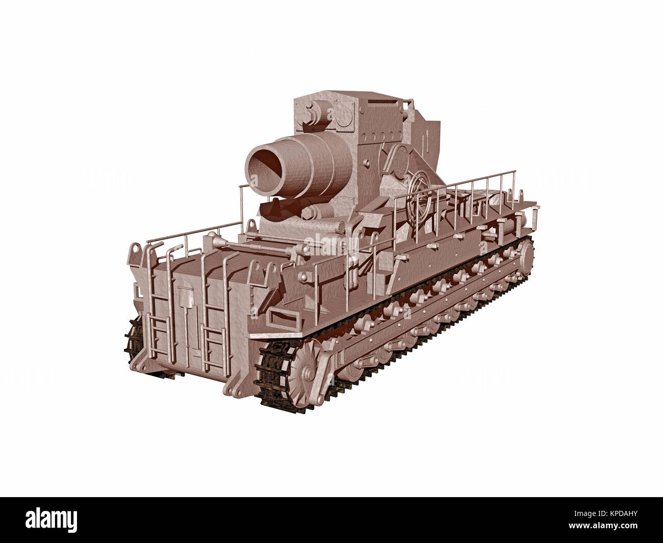 mortar on rail vehicle Stock Photo - Alamy