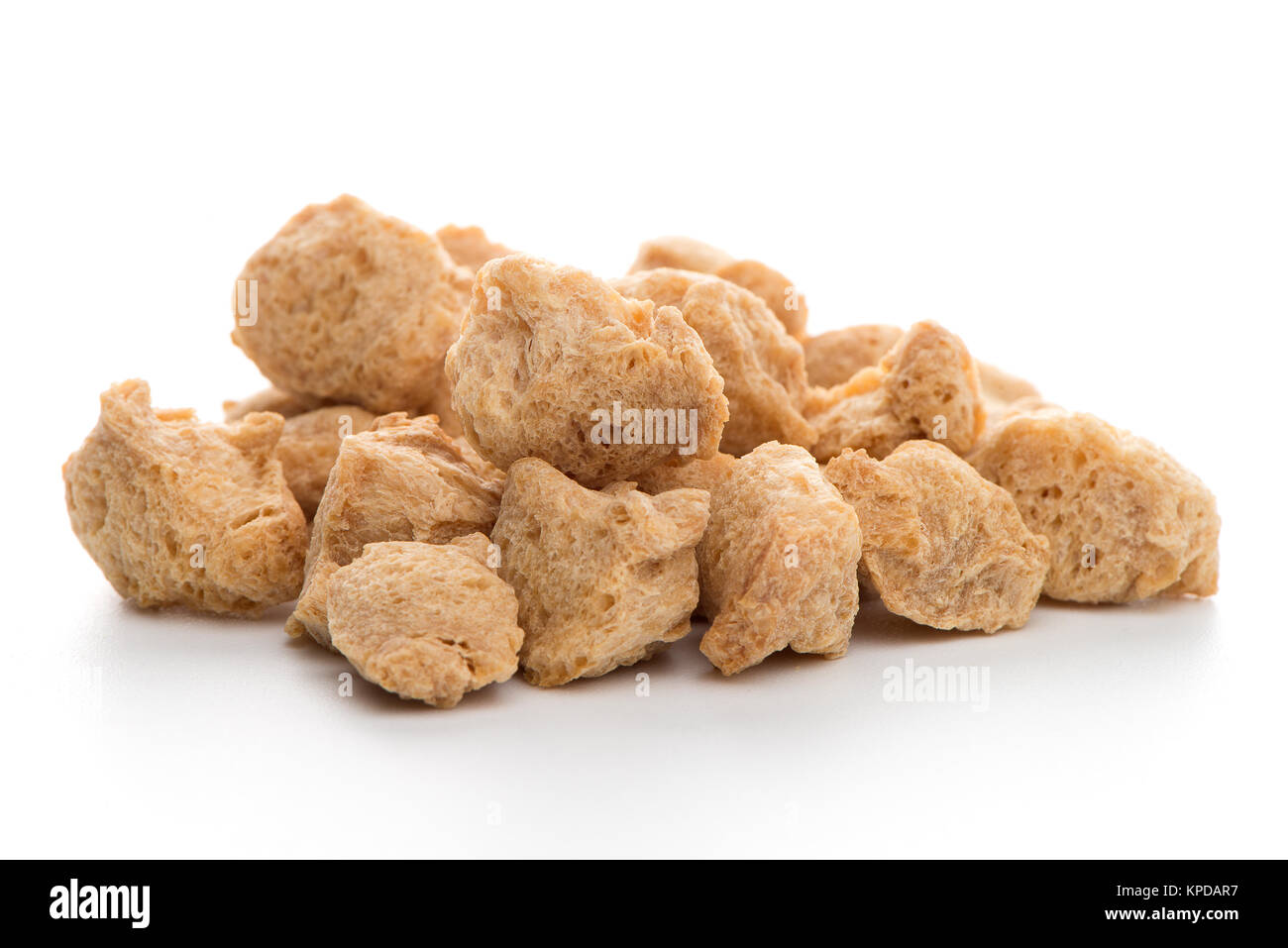 Soya chunks on white Stock Photo - Alamy