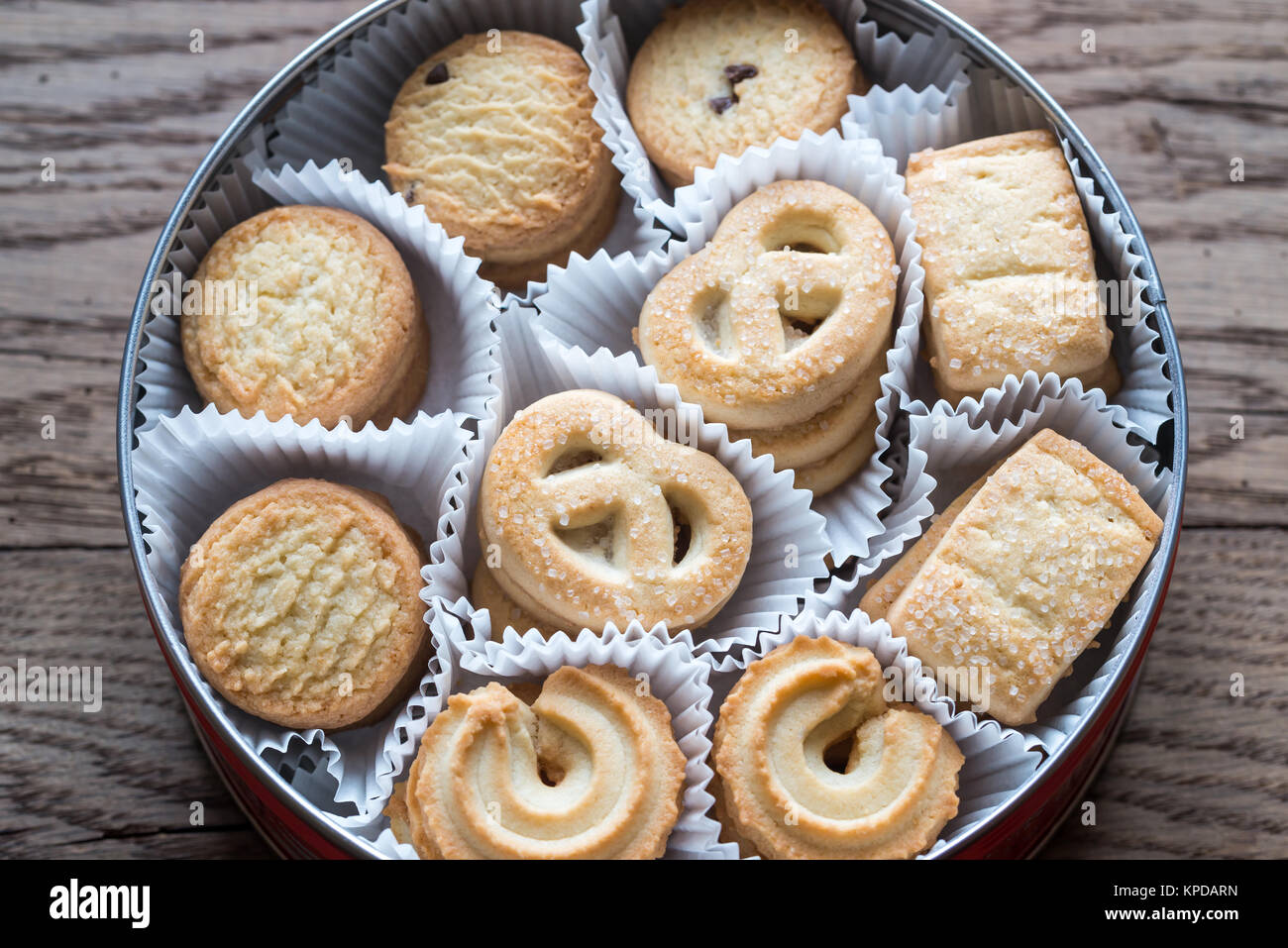 Box of butter cookies Stock Photo - Alamy