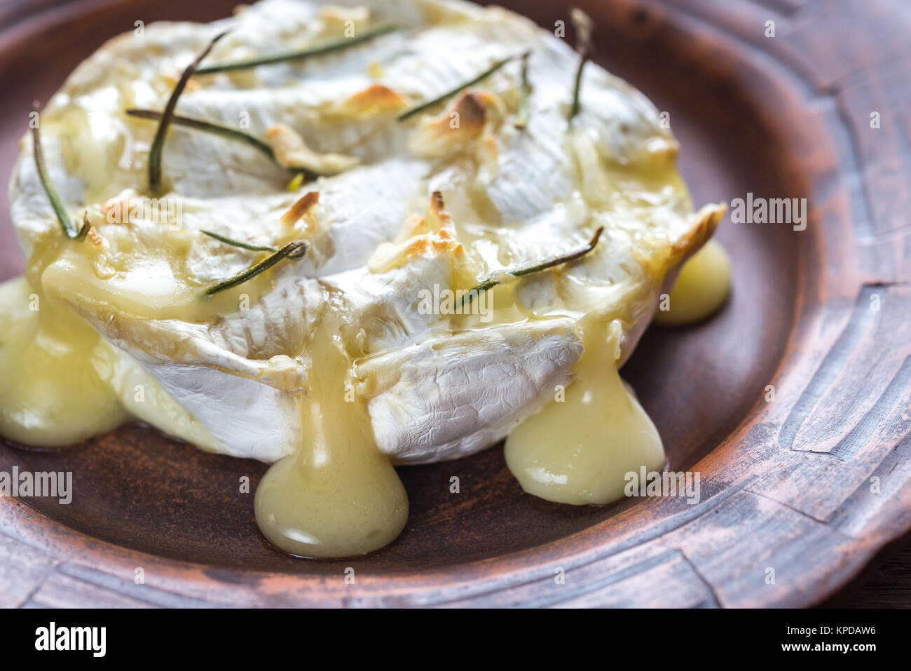 Baked Camembert cheese Stock Photo - Alamy