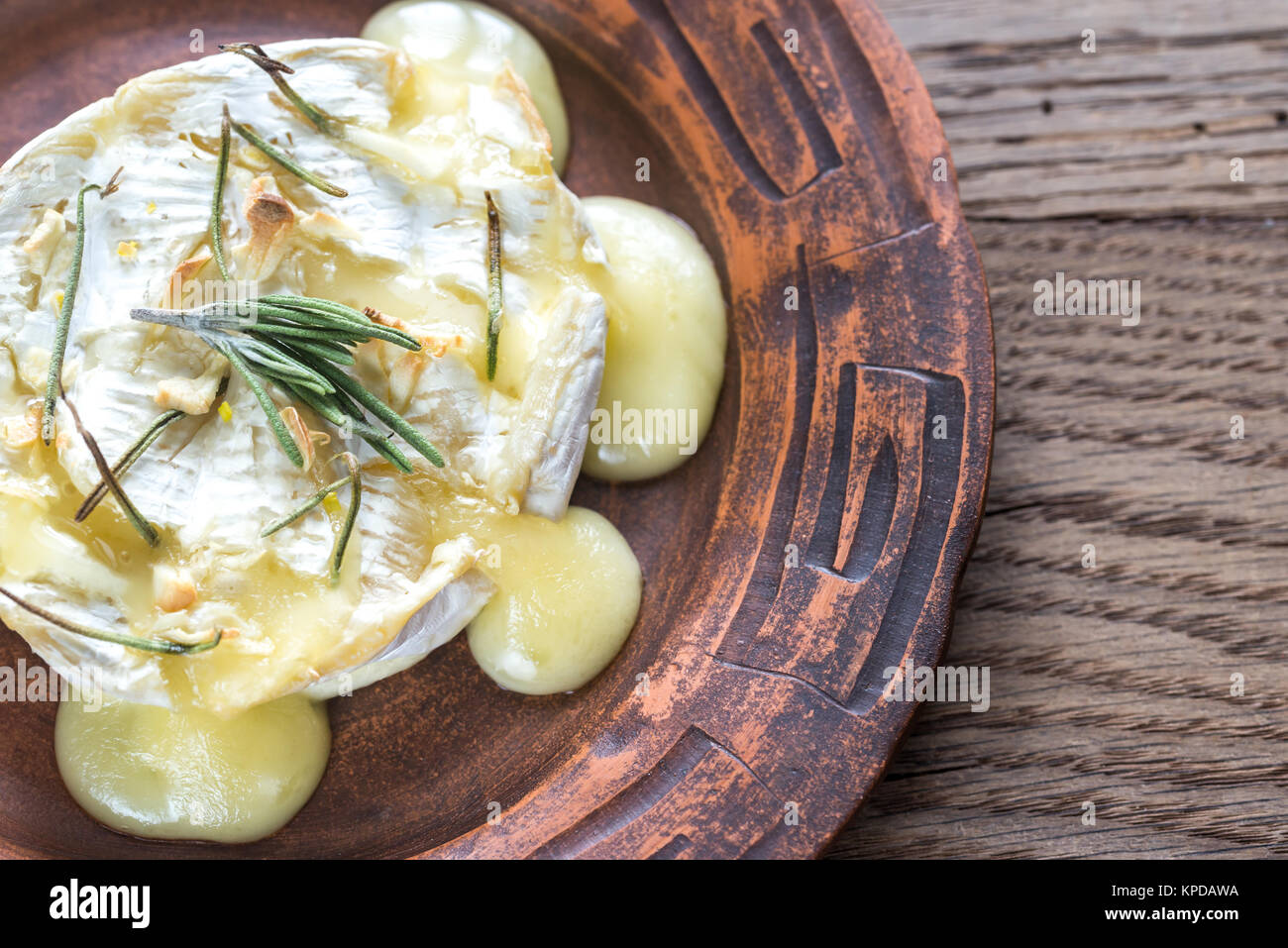Baked Camembert cheese Stock Photo - Alamy