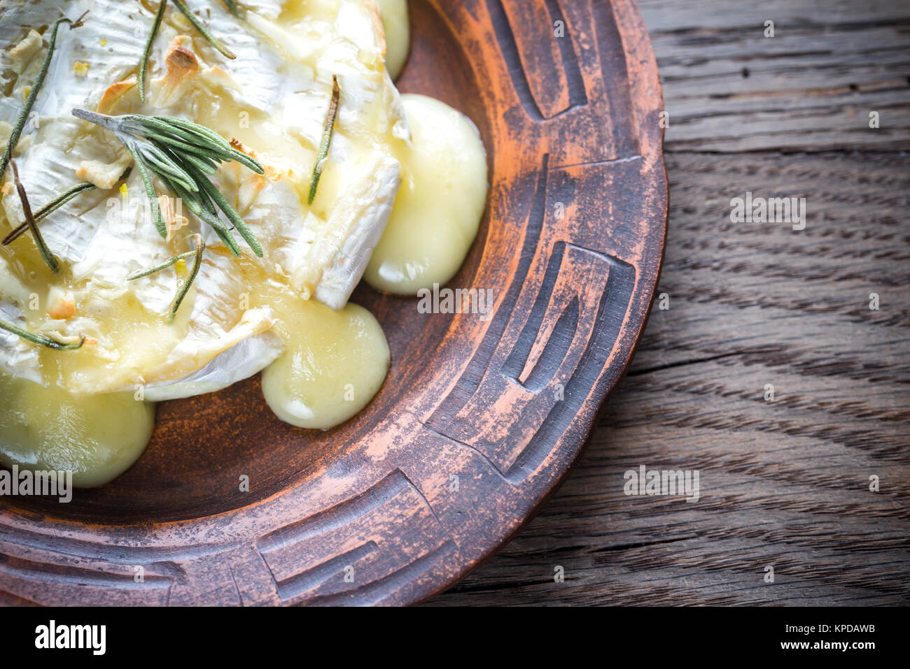 Baked Camembert cheese Stock Photo - Alamy