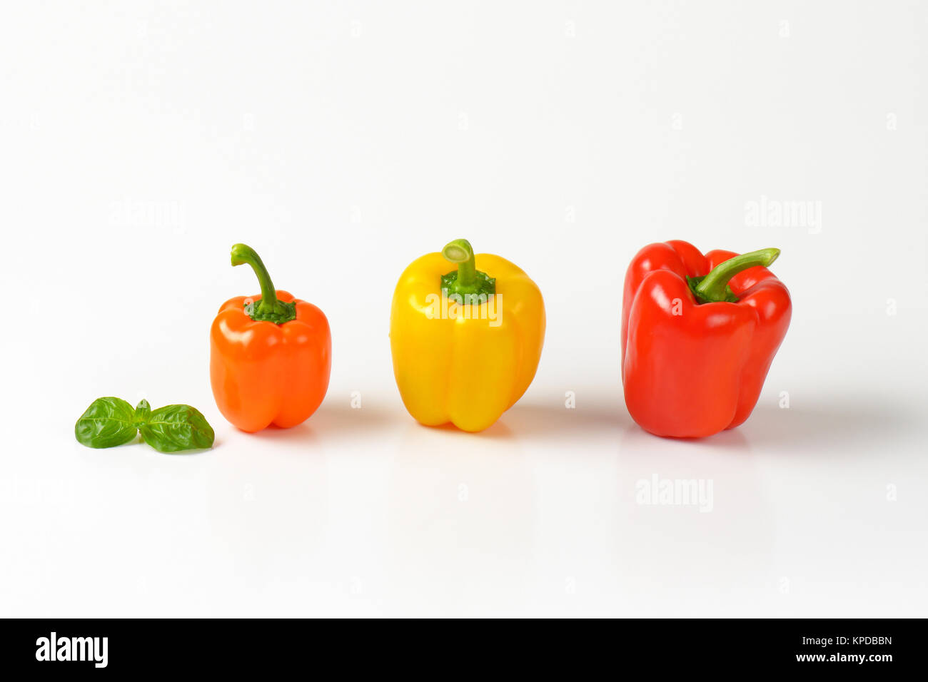 three ripe bell peppers Stock Photo - Alamy