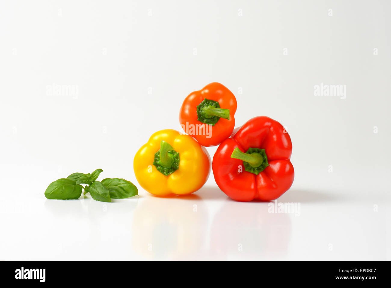 three ripe bell peppers Stock Photo - Alamy