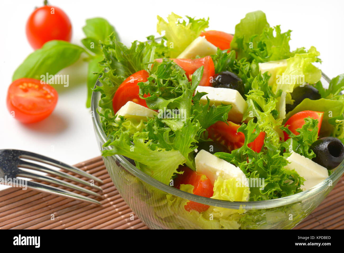 vegetable salad with feta Stock Photo - Alamy