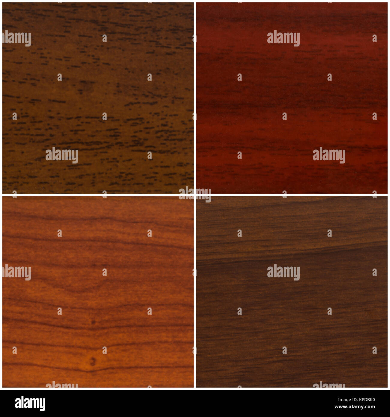 Four wood samples Stock Photo - Alamy