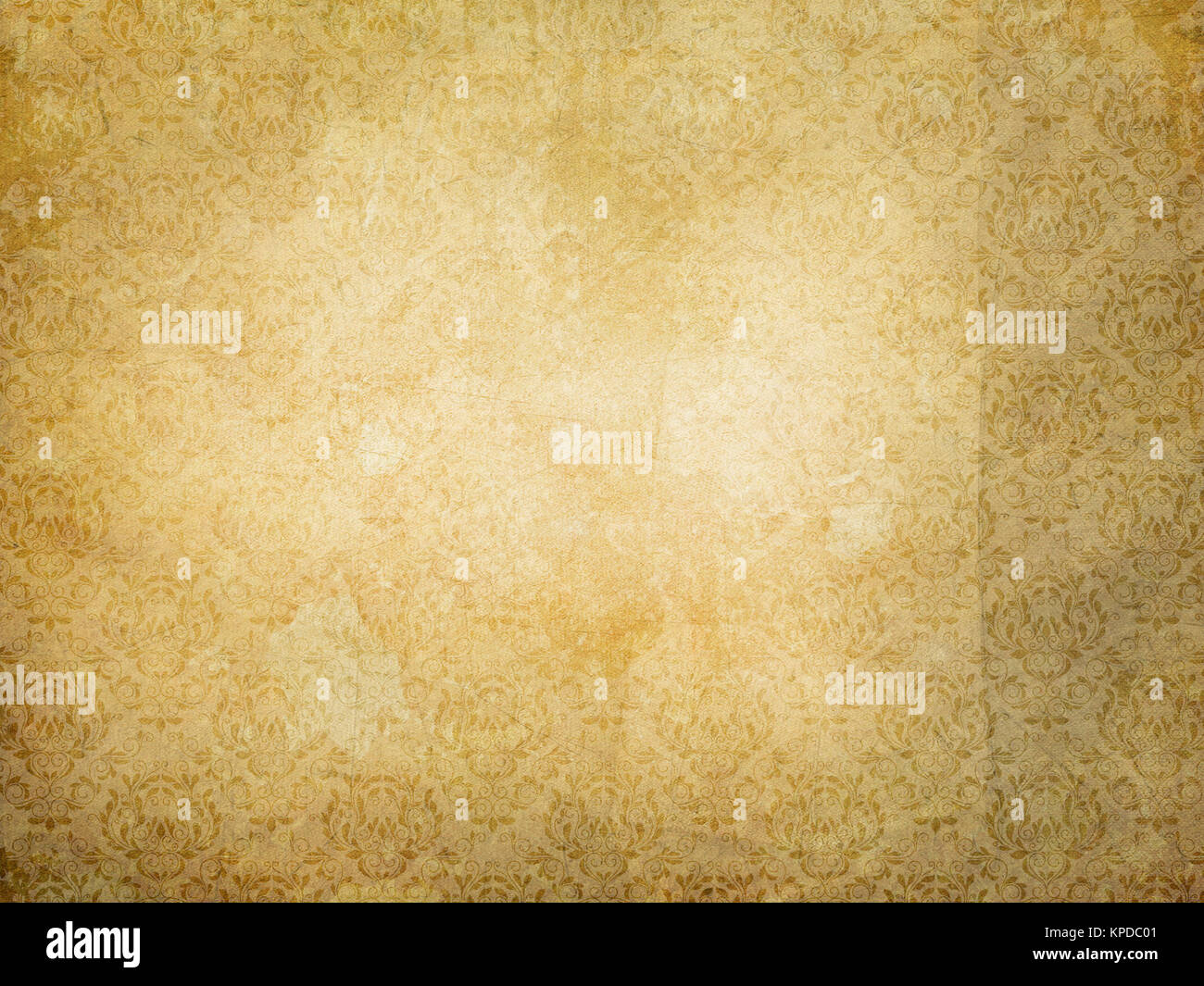 Dirty old paper background with vintage floral patterns Stock Photo - Alamy