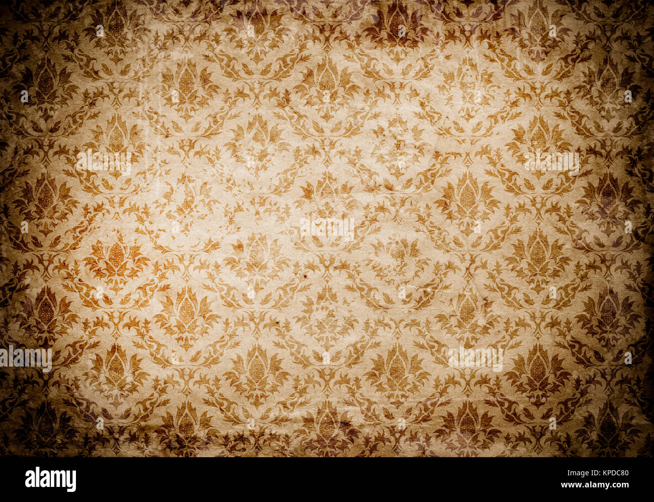 Old dirty paper with old-fashioned floral patterns Stock Photo - Alamy