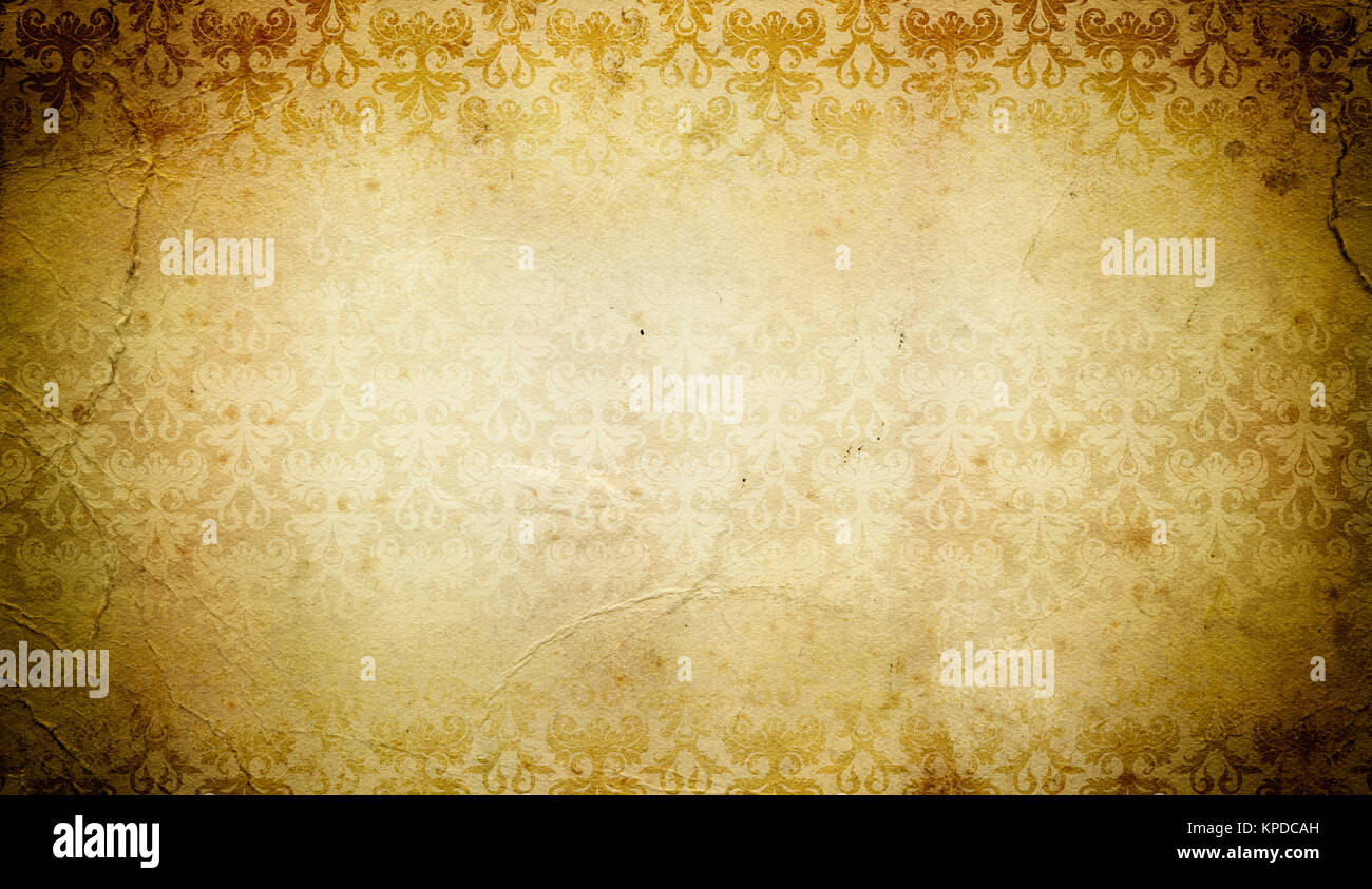 Old dirty paper background with vintage patterns and space for the text ...