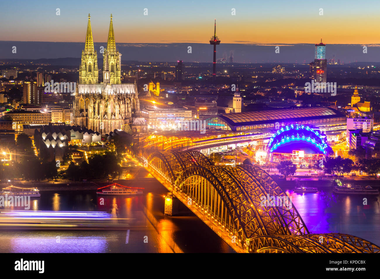 Cologne Cathedral aerial Stock Photo - Alamy